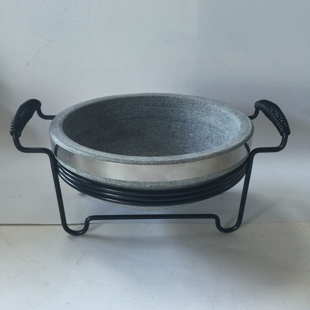 China Production of Stone Bowl Mixing Pot Barbecue Stone Plate Barbecue ...